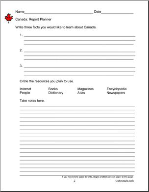 Research and Report: Canada | Abcteach