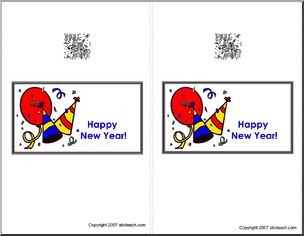 Candy Wrapper: Happy New Year! 1(color) | Abcteach
