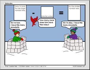 Operations & Algebraic Thinking, Subtraction - Winter Theme (grade 1 ...