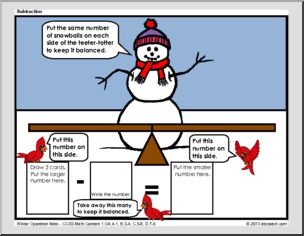 Operations & Algebraic Thinking, Subtraction - Winter Theme (grade 1 ...