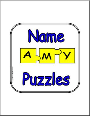Sign: Name Puzzles – Abcteach