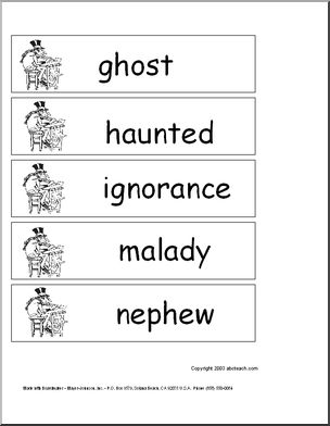 "A Christmas Carol" (picture) Word Wall I abcteach.com