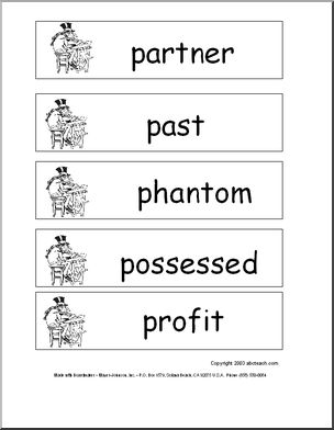 "A Christmas Carol" (picture) Word Wall I abcteach.com
