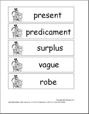 "A Christmas Carol" (picture) Word Wall I abcteach.com