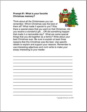 Christmas (upper elem/ middle) Writing Prompts I abcteach.com