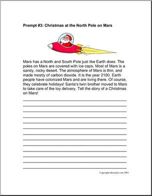 Christmas (upper elem/ middle) Writing Prompts I abcteach.com