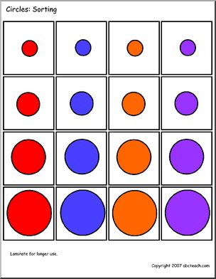 Sorting: circles (color) | Abcteach
