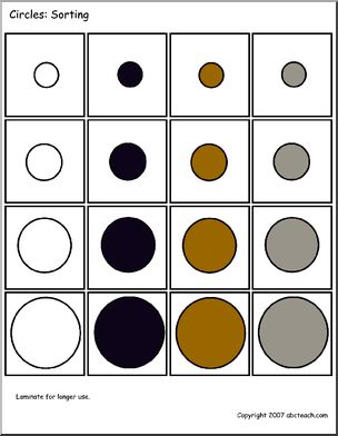 Sorting: circles (color) | Abcteach