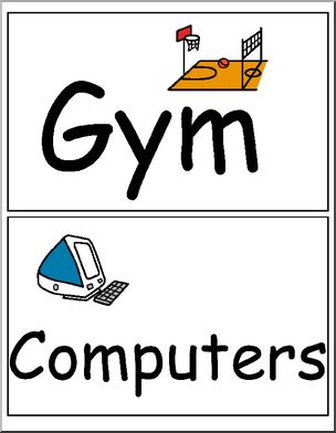 Signs: Classroom Subject (set 4) | Abcteach