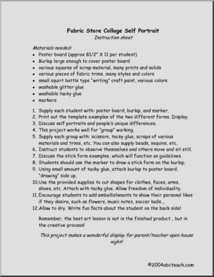 Collage Art Projects – Self-Portrait – Abcteach