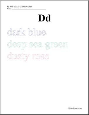 Color Words (upper elem) Vocabulary I abcteach.com