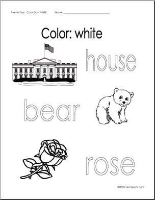 Coloring Pages: White – Abcteach