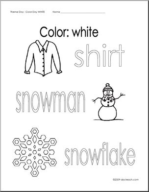 Coloring Pages: White – Abcteach