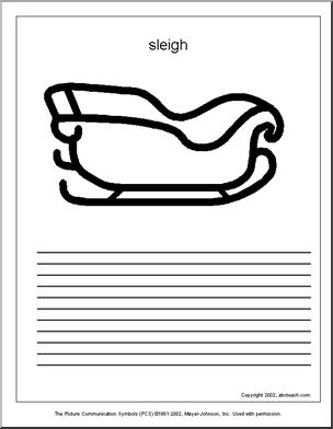 Christmas - Santa Color and Write I abcteach.com