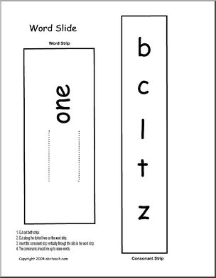 Word Slides Worksheets for Students - Learn with Words