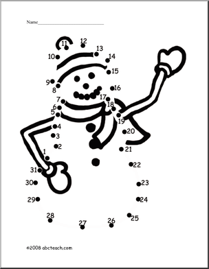 Dot to Dot: Winter – Sled (to 10) – Abcteach