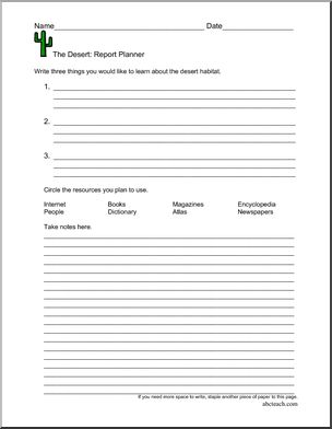 Research and Report: Desert – Abcteach