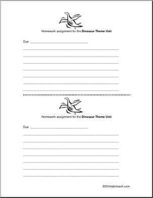 Assignment Forms: Dinosaurs | Abcteach