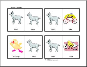 Dominoes: Spring Theme (pre-K/primary) | Abcteach
