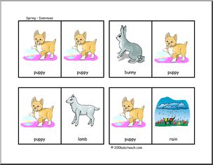 Dominoes: Spring Theme (pre-K/primary) | Abcteach