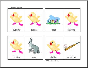 Dominoes: Spring Theme (pre-K/primary) | Abcteach