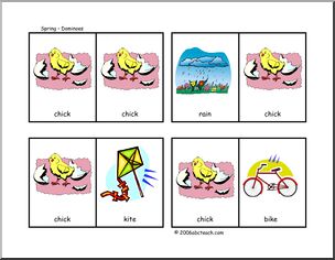 Dominoes: Spring Theme (pre-K/primary) | Abcteach