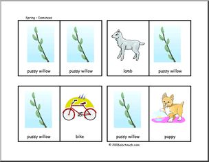 Dominoes: Spring Theme (pre-K/primary) | Abcteach