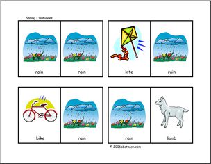 Dominoes: Spring Theme (pre-K/primary) | Abcteach