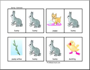Dominoes: Spring Theme (pre-K/primary) | Abcteach