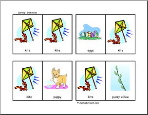 Dominoes: Spring Theme (pre-K/primary) | Abcteach