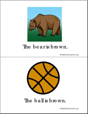 Early Reader Booklet: Colors - The Brown Book | Abcteach