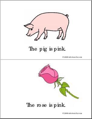 Early Reader Booklet: Colors - The Pink Book | Abcteach