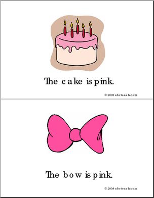 Early Reader Booklet: Colors - The Pink Book | Abcteach