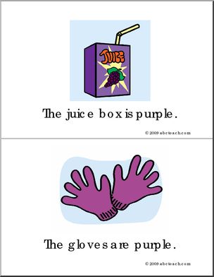 Early Reader Booklet: Colors – The Purple Book – Abcteach