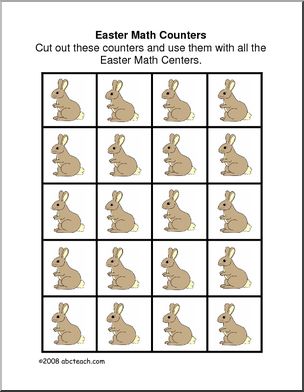 Easter math counters Learning Center – Abcteach