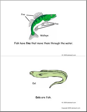 Early Reader: Fish (color) | Abcteach