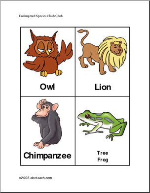 Flashcards: Endangered Animals (primary/elem) – color – Abcteach