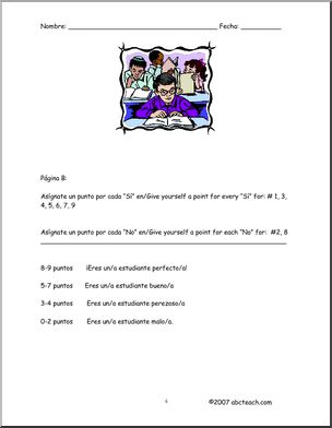 Spanish: Ã¸Eres un buen estudiante? Preguntas en el presente ...