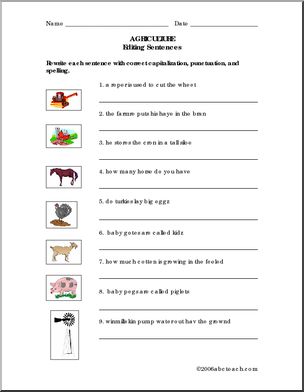 Worksheets: Agriculture (ESL) | Abcteach