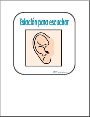 Spanish: Poster - "EstaciÃ›n de escuchar" (elementaria) | Abcteach