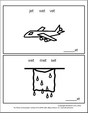 "et" words (version 2) Word Family Booklet I abcteach.com