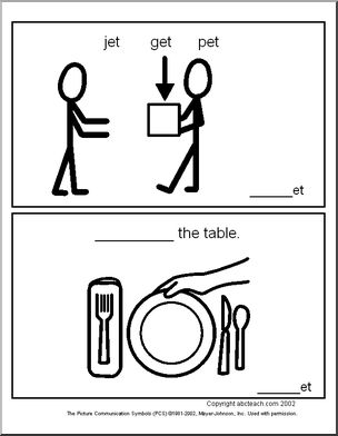 "et" words (version 2) Word Family Booklet I abcteach.com