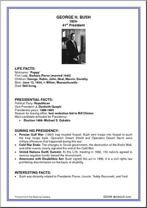 Worksheet: Vice Presidents and Fractions (upper elem/middle) | Abcteach