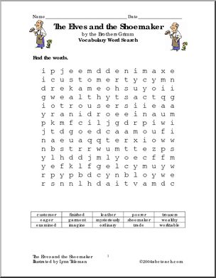 The Elves and the Shoemaker (elementary) Book – Abcteach