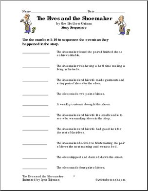 The Elves and the Shoemaker (elementary) Book – Abcteach