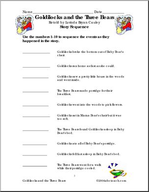 Goldilocks (elementary) Book I abcteach.com