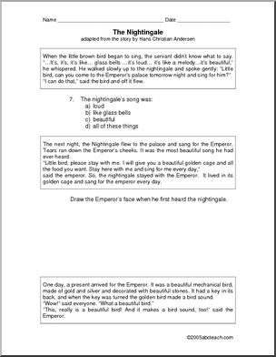 Fairy Tale: The Nightingale (primary/ elementary) | Abcteach