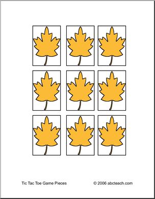 Tic Tac Toe: Fall theme (color) – Abcteach