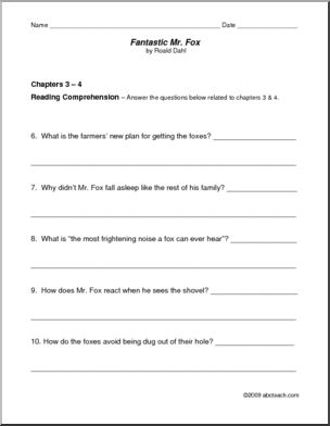 Book: Fantastic Mr. Fox (elem) – Abcteach