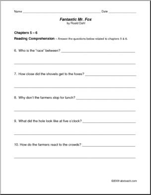 Book: Fantastic Mr. Fox (elem) – Abcteach